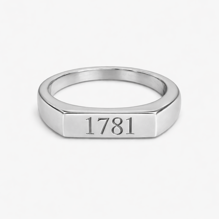 Personalized Sterling Silver Signet Ring with Engraved Initials – Custom Heritage Ring