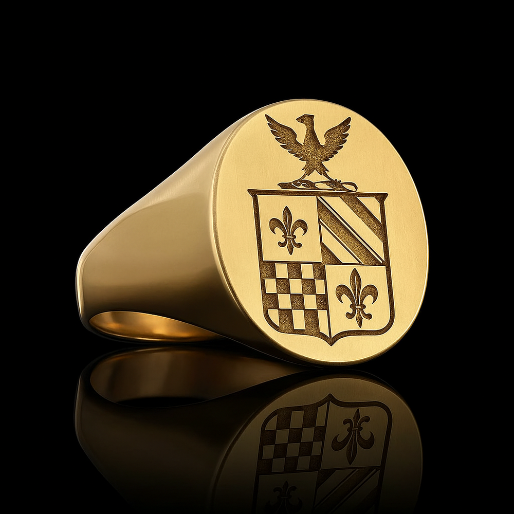 Personalized Gold Plated Signet Ring